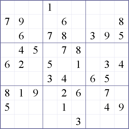 Sudoku Weekly - Free Online Printable Sudoku Games! 9x9 easy Puzzle